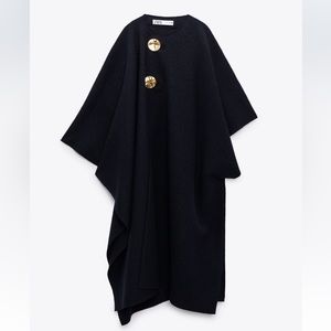 Zara | Jackets & Coats | Zara Buttoned Cape Limited Edition | Poshmark